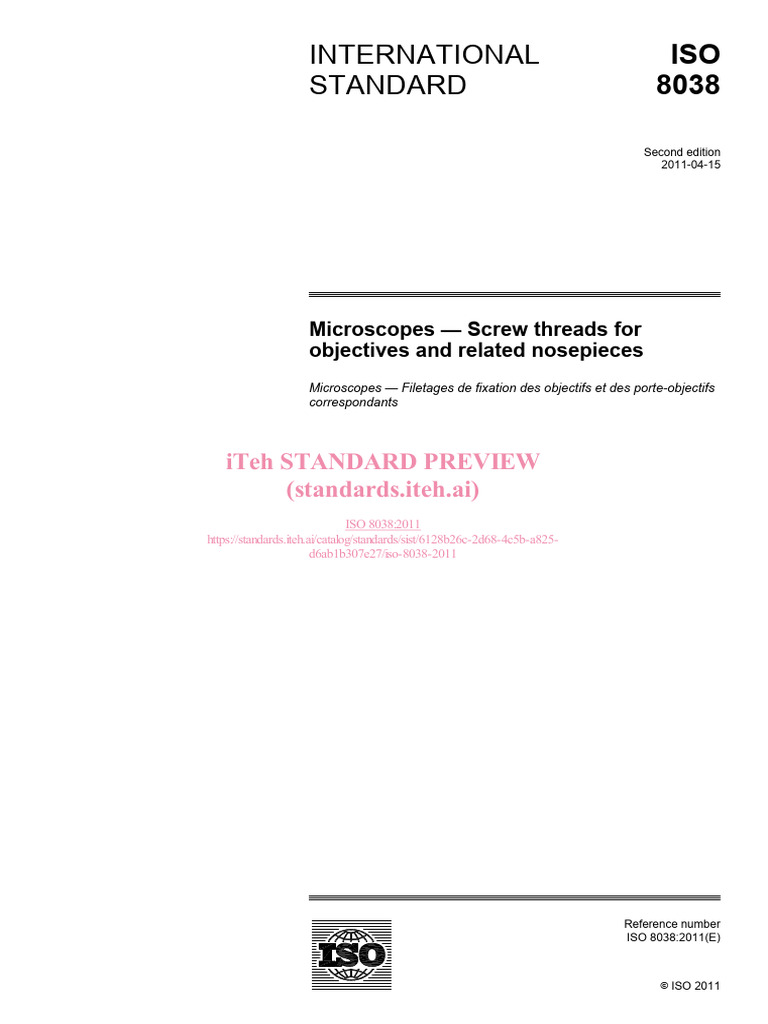 Iso 8038 2 2011 | PDF | International Organization For Standardization ...