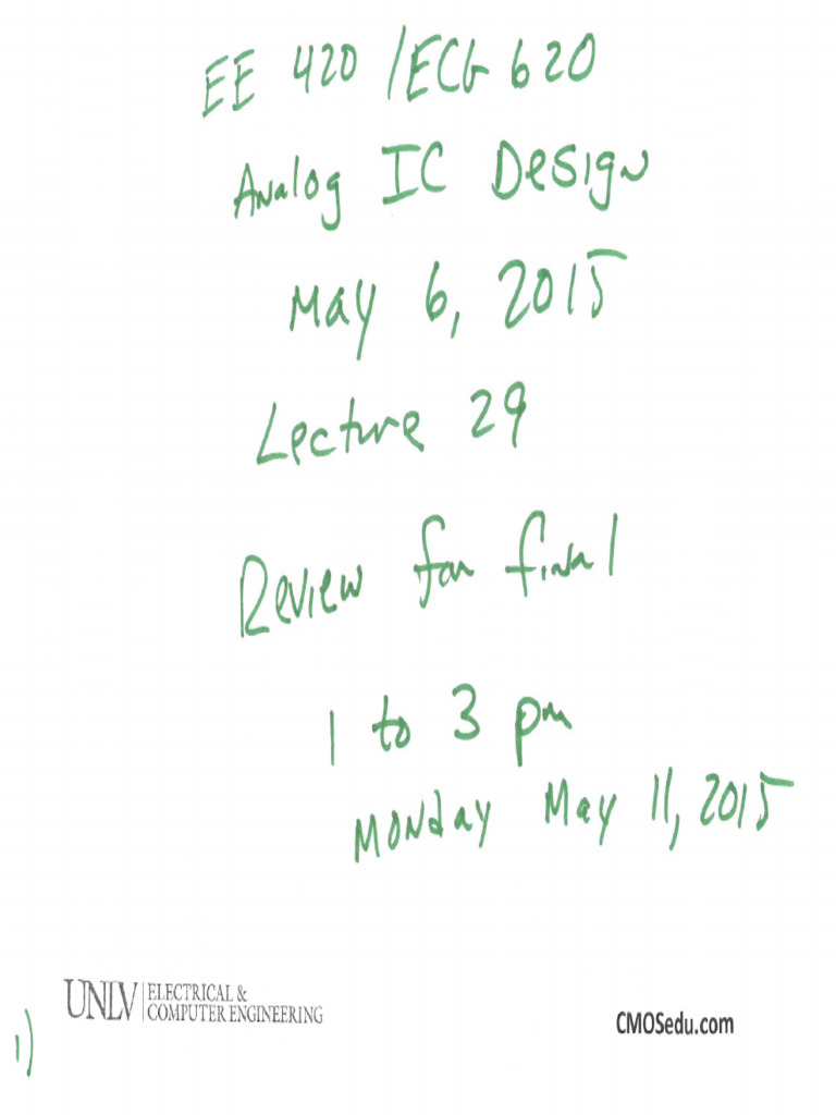 Lec29 Ee420 Ecg620 | PDF