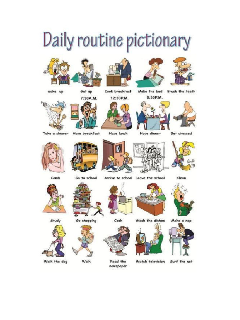 Vocabulary :daily Routine | PDF