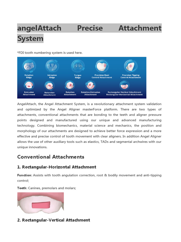 Angelattach Precise Attachment System | PDF | Dental Anatomy | Orthodontics