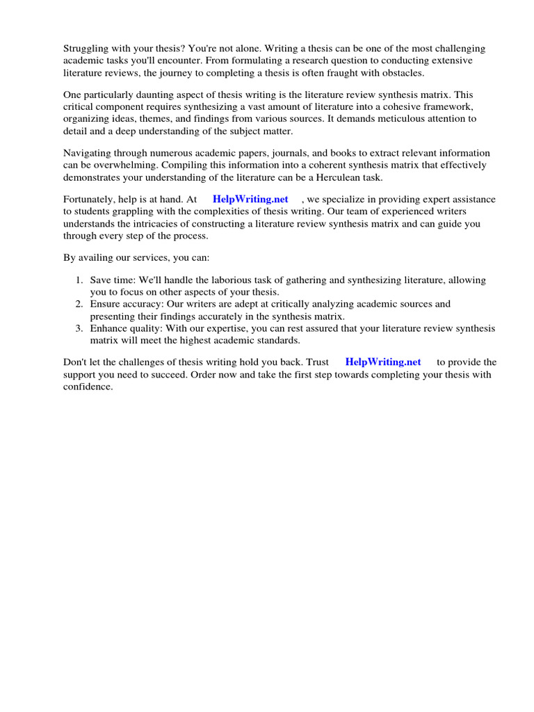 Literature Review Synthesis Matrix | PDF | Logistics | Inventory