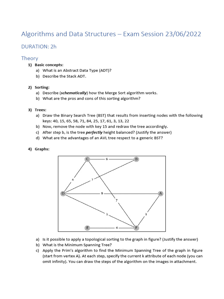 Exam Programming Algorithm | PDF Exam Programming Algorithm | PDF