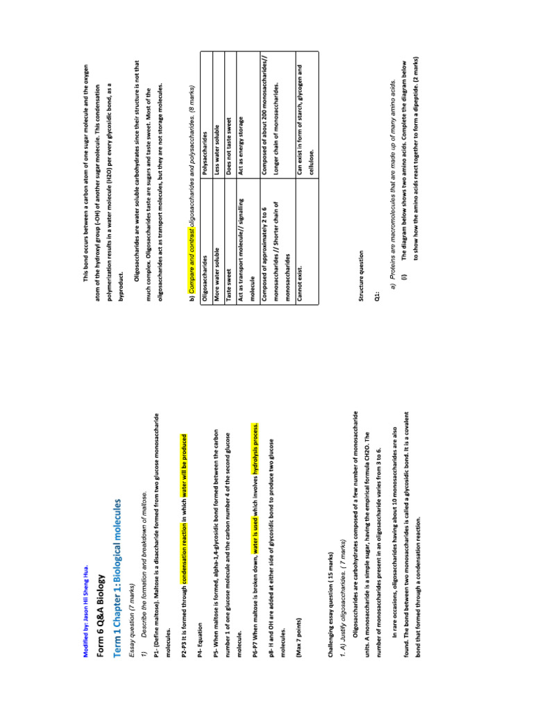Bio Sem 1 Essays | PDF