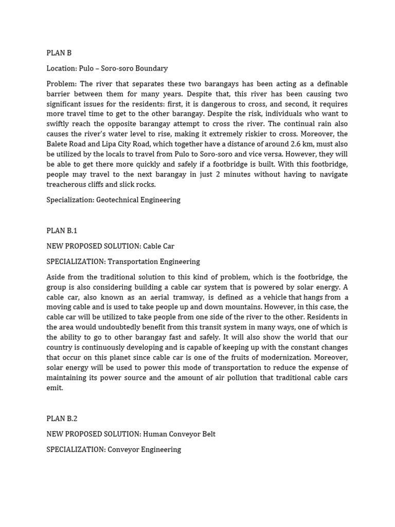 Intro To Engr. Plan B | PDF