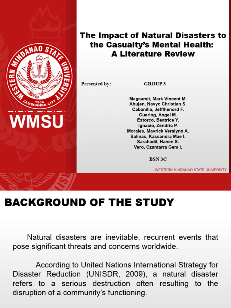 The Research Proposal BSN 3c | PDF | Systematic Review | Natural Disasters