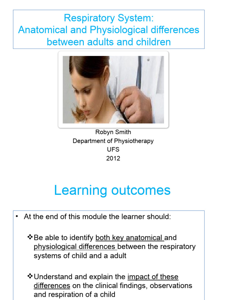Anatomical and Physiological Differences in Respiratory System between ...