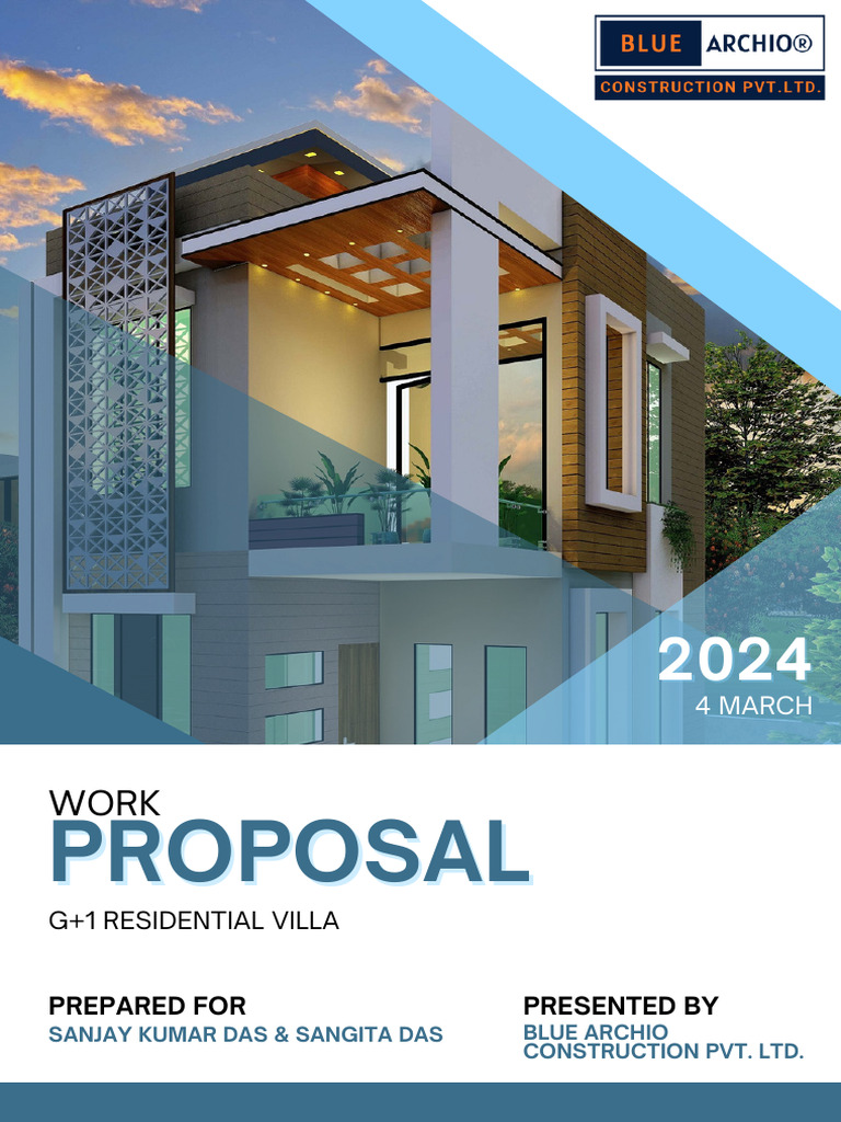 Proposal For Mr. S.K. DAS | PDF | Concrete | Door