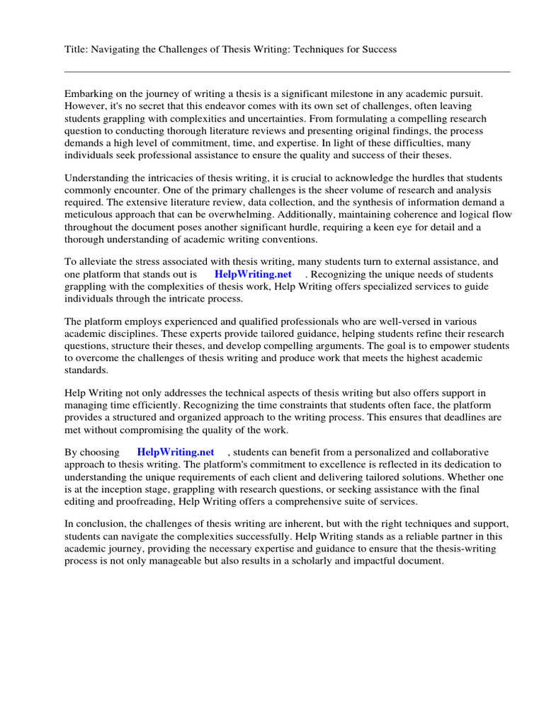 Thesis Techniques | PDF | Thesis | Methodology