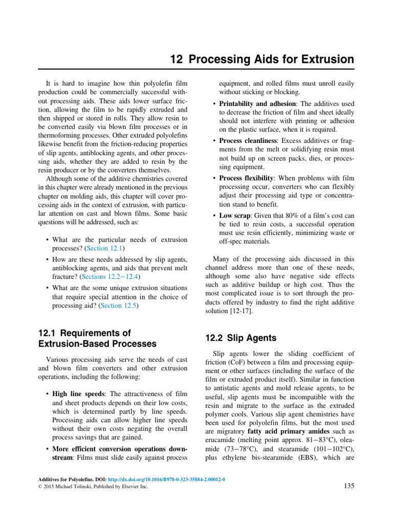 Processing Aids For Extrusion | Download Free PDF | Polyethylene ...