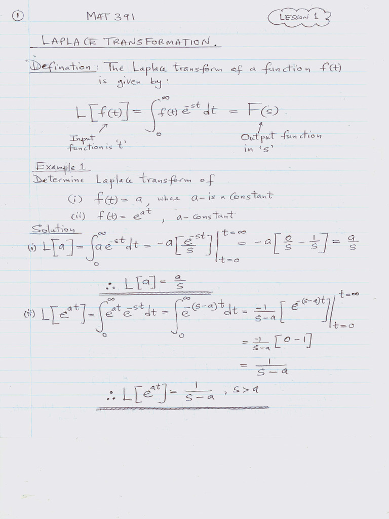 MAT391 Lesson1 | PDF