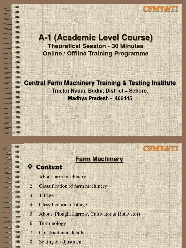 A-1 Seed Bed Preparation-TILLAGE | PDF | Plough | Tillage