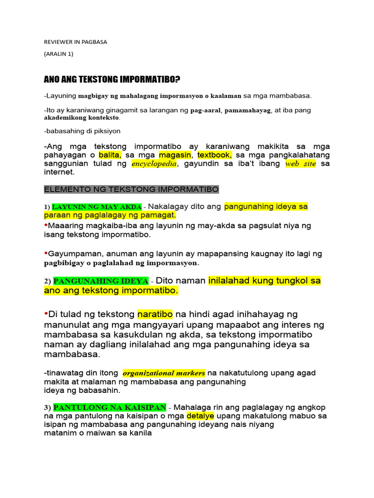 Pagpag Reviewer | PDF