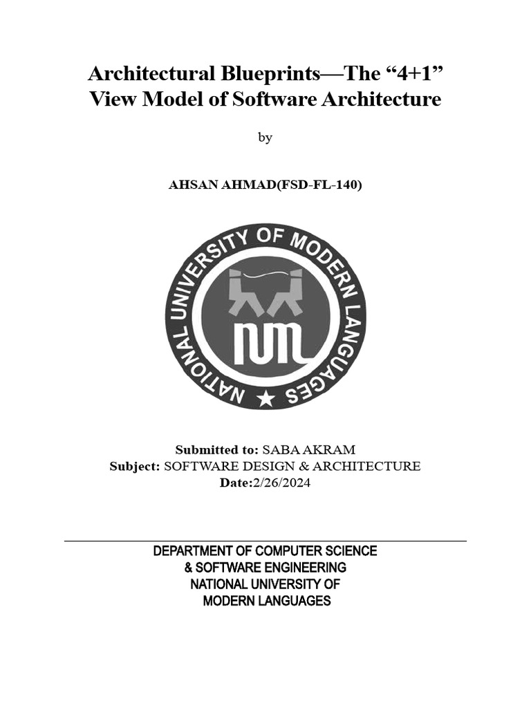 Architectural Blueprints Ahsan | PDF | Operating System | System