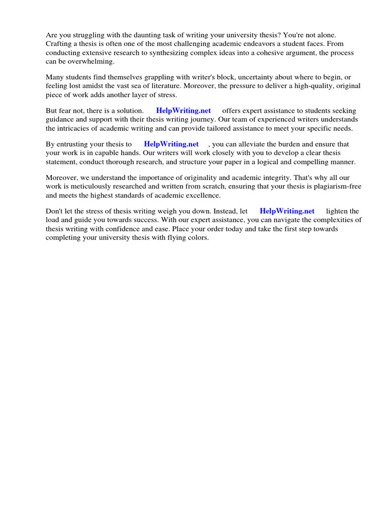 University Thesis Sample | PDF | Thesis