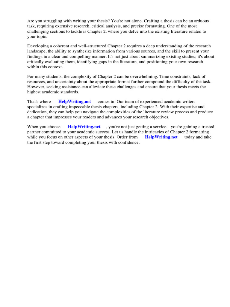 Sample Thesis Chapter 2 Format | PDF | Thesis | Qualitative Research Sample Thesis Chapter 2 Format | PDF | Thesis | Qualitative Research