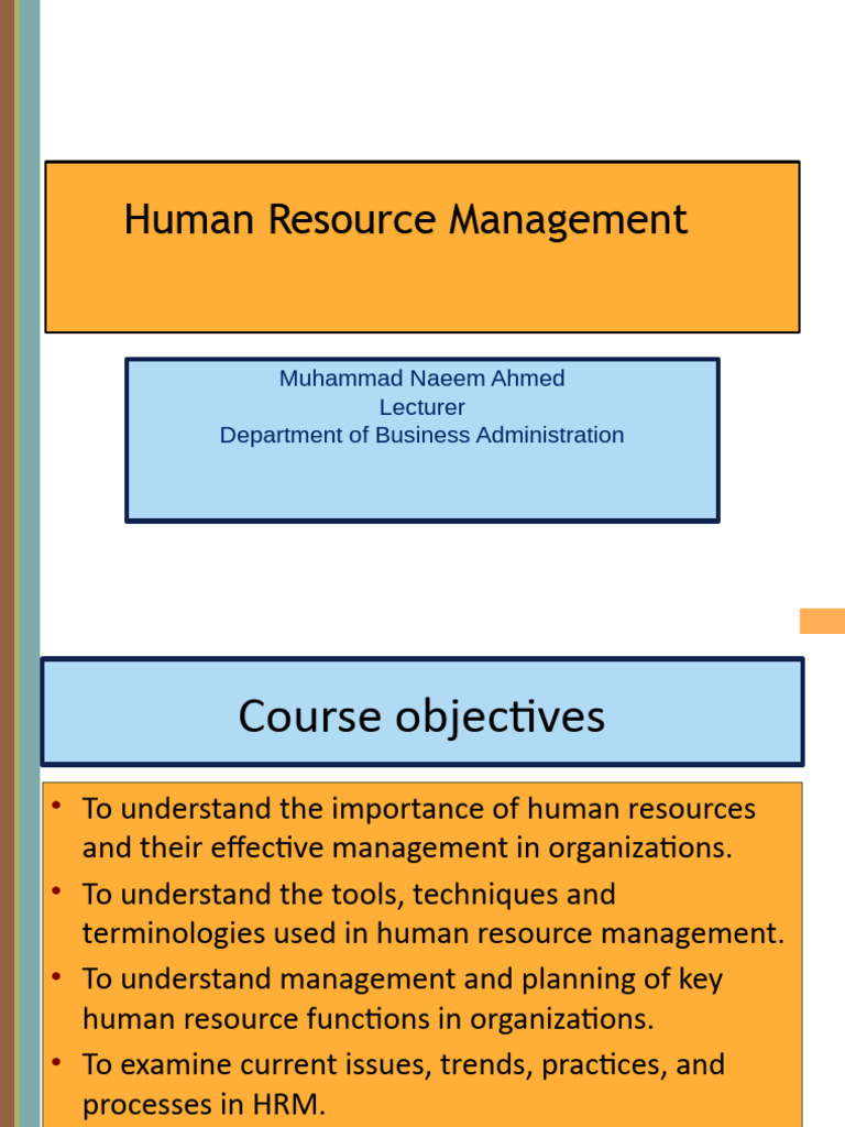 Introduction To HRM | PDF | Human Resource Management | Human Resources
