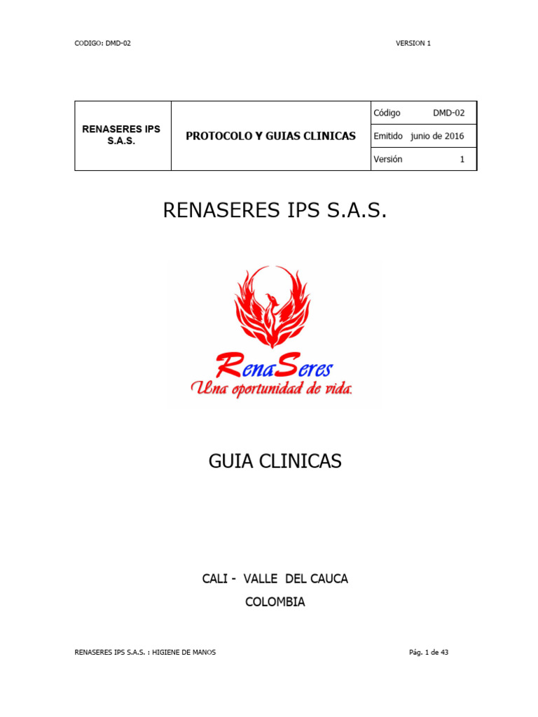 PROTOCOLO Interno Guias Clinicas | PDF