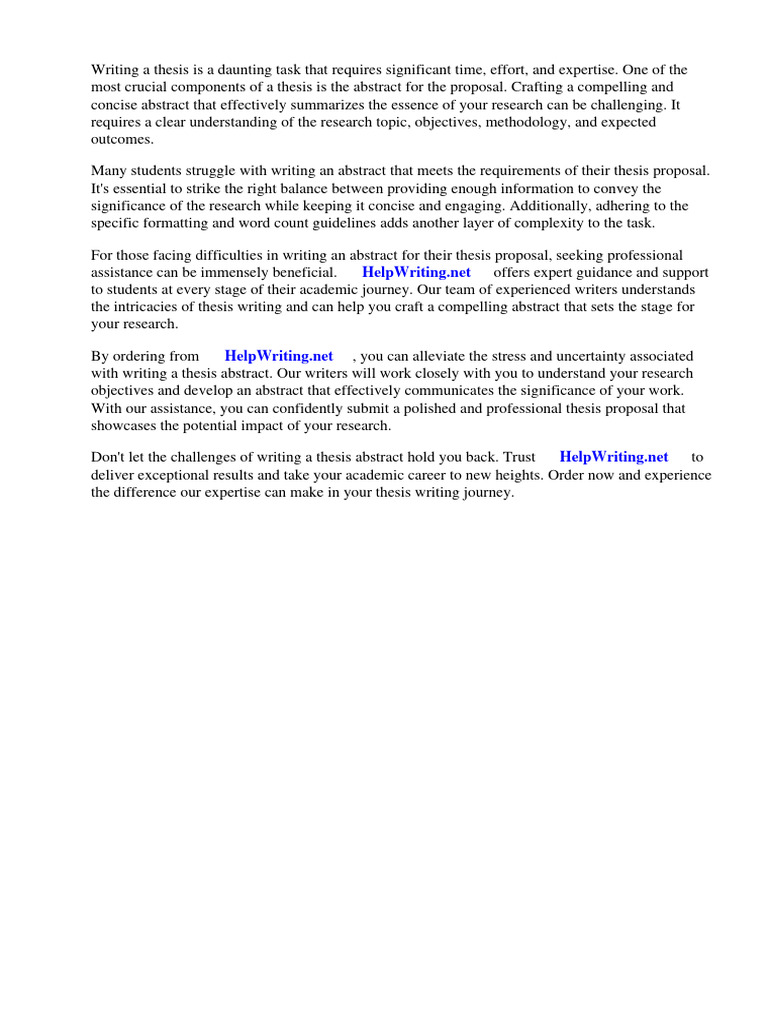 How To Write Abstract For Thesis Proposal | PDF | Thesis | Abstract ... How To Write Abstract For Thesis Proposal | PDF | Thesis | Abstract ...