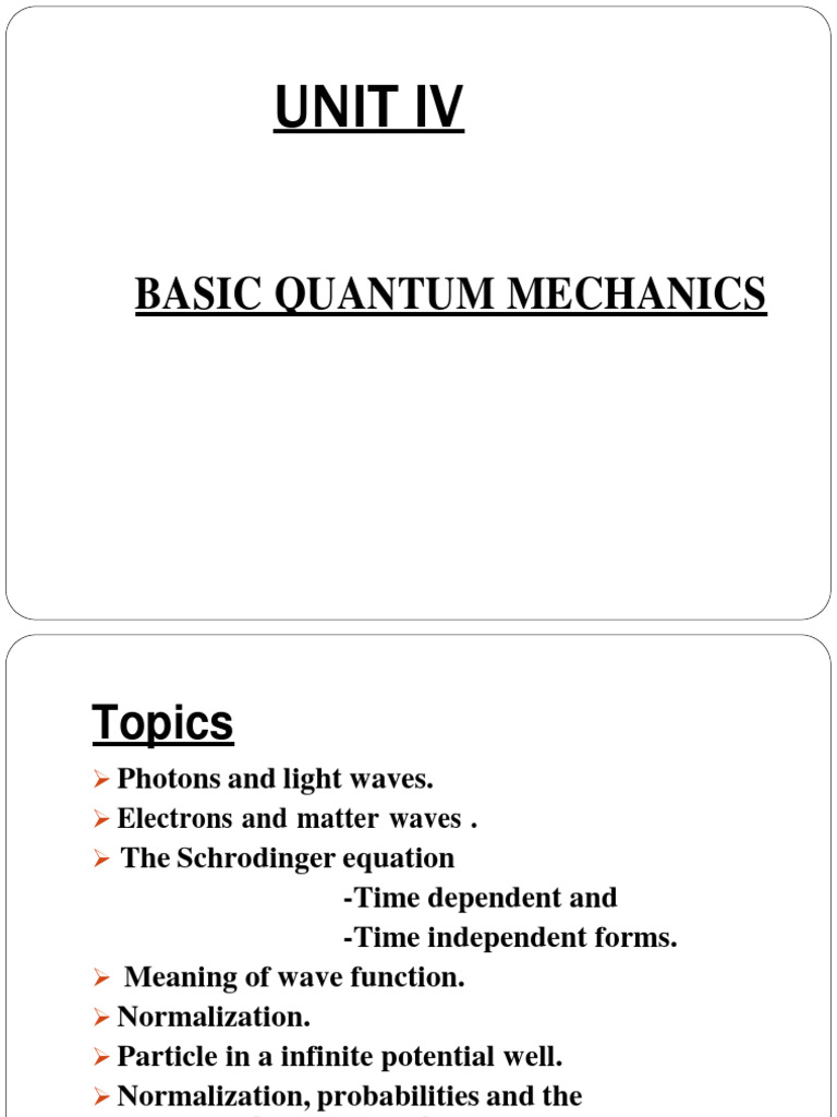 QUANTUM MECHANICS | PDF | Quantum Mechanics | Waves