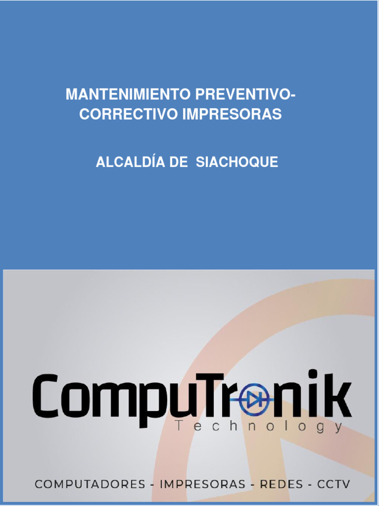 Mantenimiento Siachoque | PDF