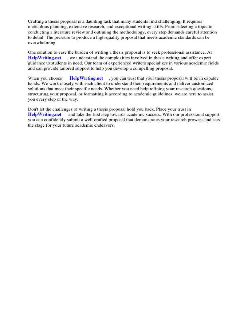 Ma Thesis Proposal Format | PDF | Thesis | Methodology