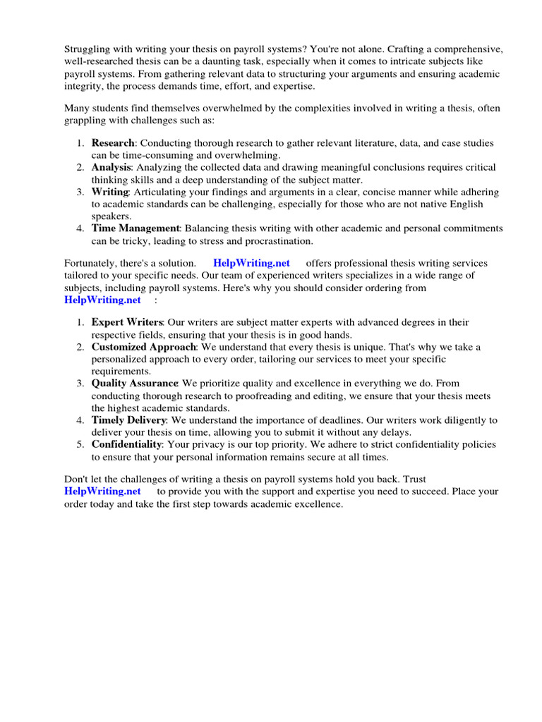Thesis of Payroll System | PDF | Payroll | Databases Thesis of Payroll System | PDF | Payroll | Databases