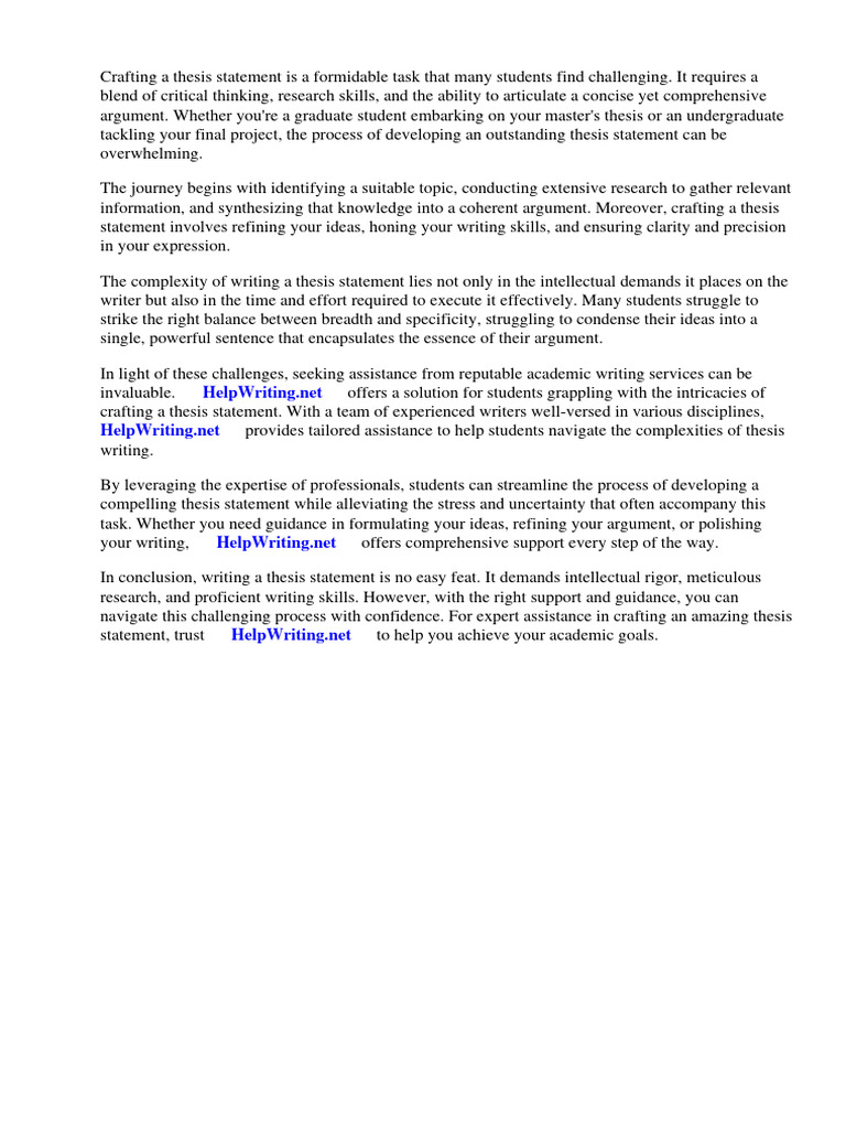 How to Create an Amazing Thesis Statement | PDF | Essays | Thesis