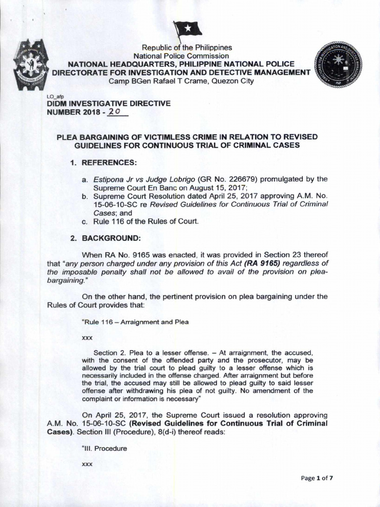 Plea Bargaining Guidelines | PDF | Plea Bargain | Plea