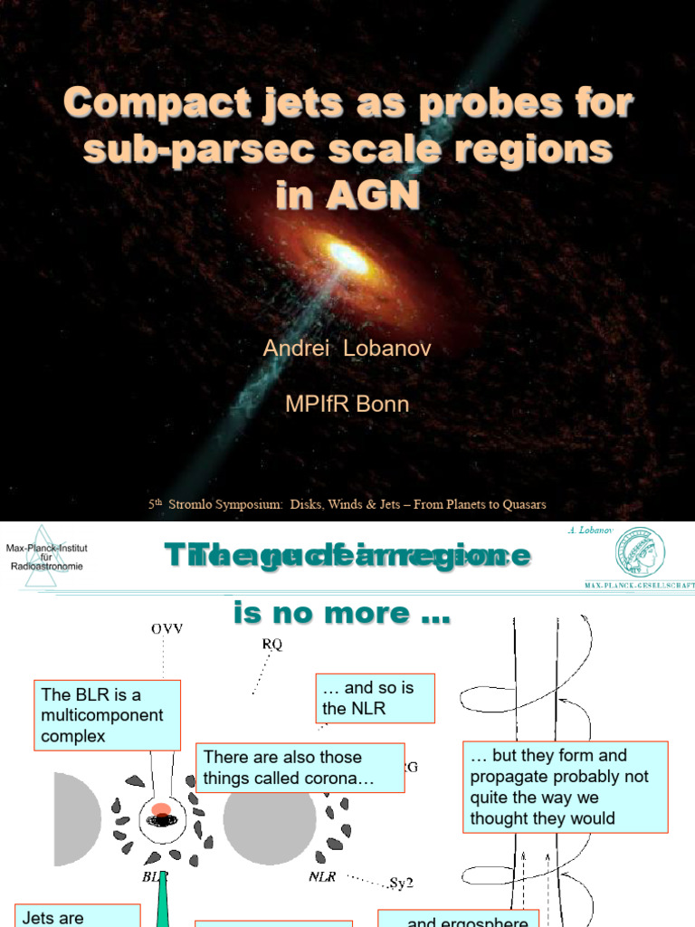 Compact Jets As Probes For Sub-Parsec Scale Regions in AGN | PDF | Astrophysics | Applied And ...