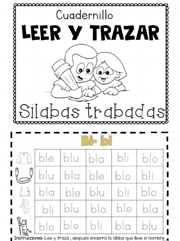 Cuaderno-para-leer-y-trazas-especial-silabas-trabadas | PDF