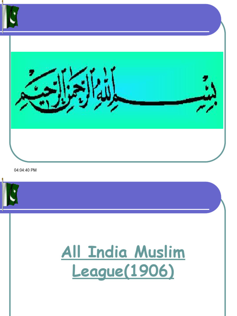 Muslim League | PDF | All India Muslim League | Partition Of India