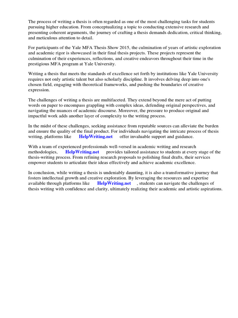 Yale Mfa Thesis Show 2015 | PDF | Thesis | Photograph