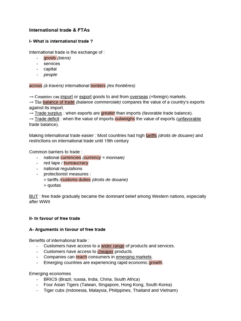 Semestre 2 | PDF | Trade | Tariff