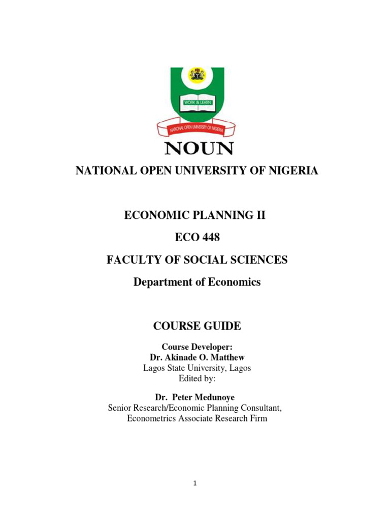 Economic Planning Models Overview | PDF | Input–Output Model ...