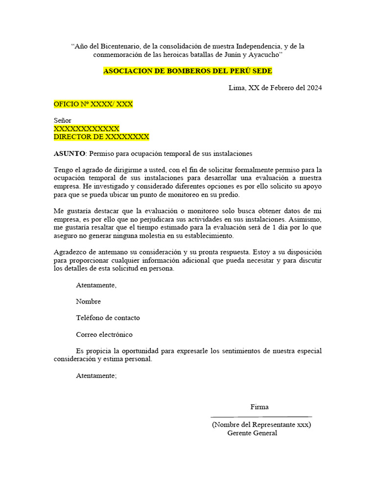 Oficio Modelo Simple | PDF