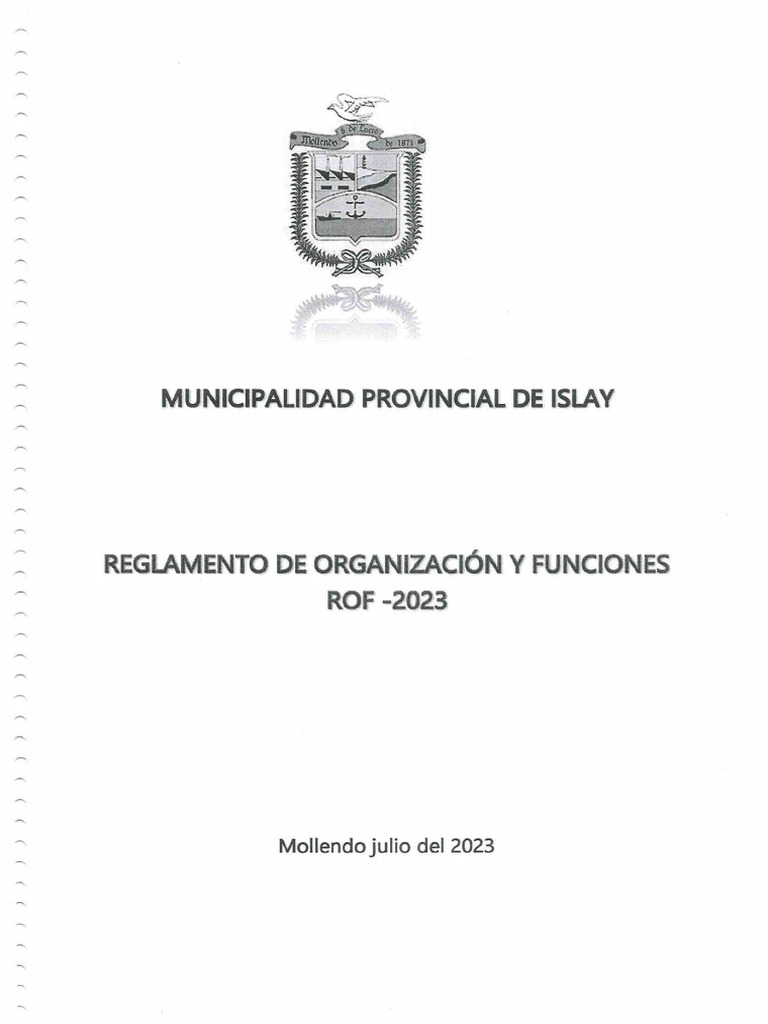 ROF-2023 | PDF | Gobierno local | Gobierno