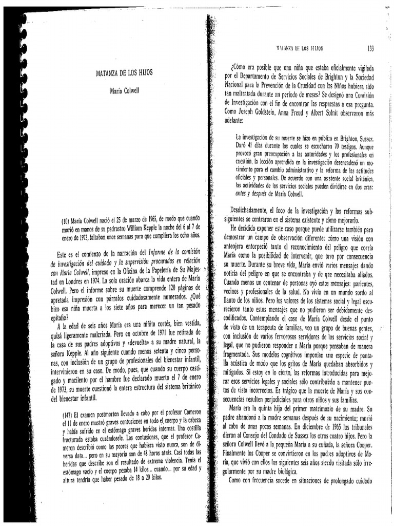 Minuchin, Calidoscopio Familiar, Capit Matanza de Los Hijos Caso Maria ...