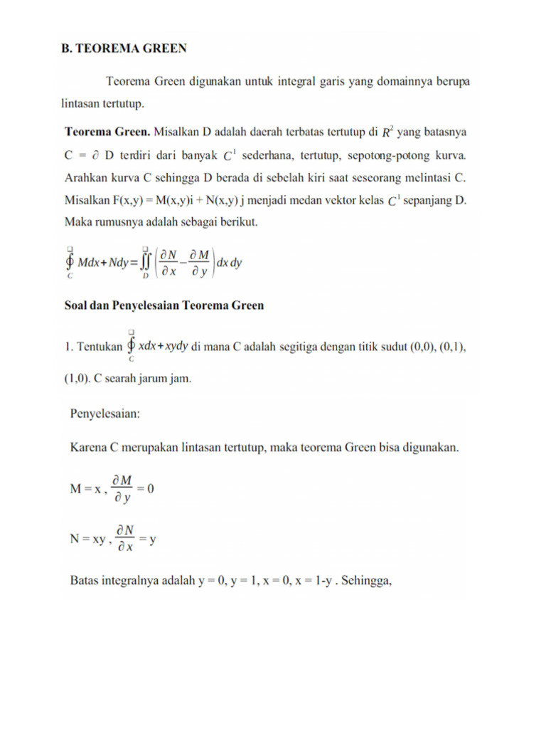 Teorema Green | PDF