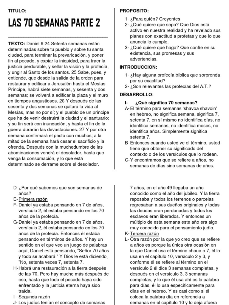 70 Semanas de Daniel Parte 2 | PDF | Mesías | Contenido bíblico