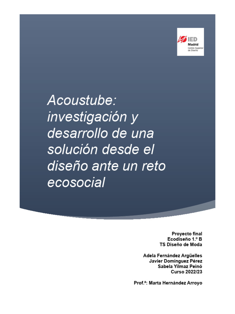 Solución de Ecodiseño contra Ruido Urbano | PDF | Decibel | ruido
