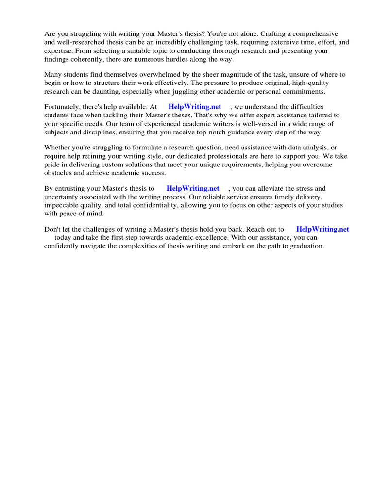 Example Masters Thesis Outline | PDF | Thesis | Market (Economics)