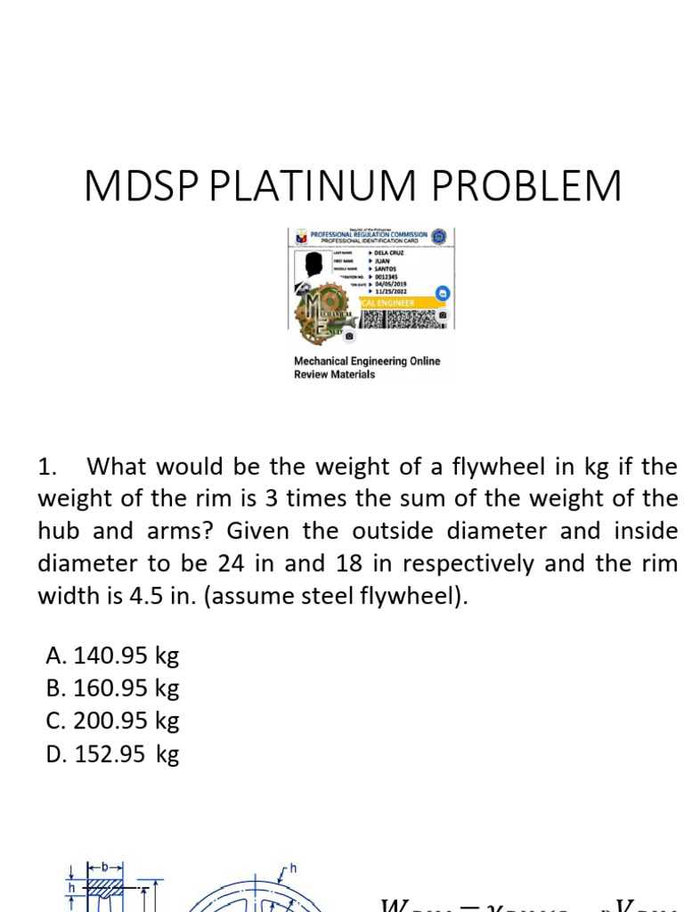 Mdsp Platinum Problem Part 1 (1) | PDF | Belt (Mechanical) | Strength Of Materials