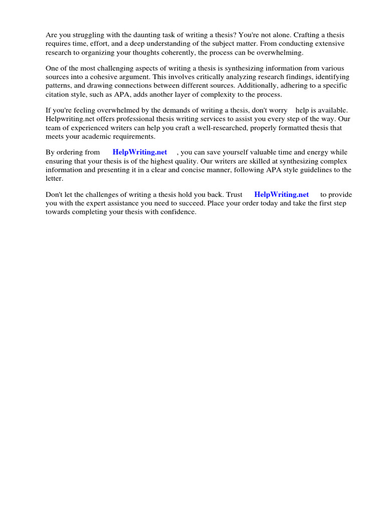 How To Write A Synthesis Essay Apa Style | Download Free PDF | Apa ...