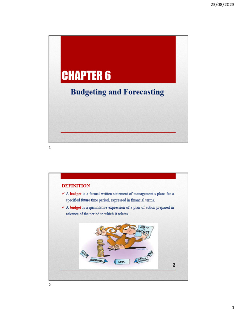 Chapter 6 - Forcasting & Budgeting | PDF | Coefficient Of Determination | Seasonality