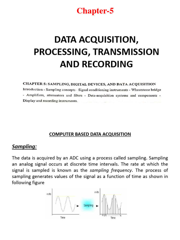 Chapter 5 - Data Acquisition Systems May 21 PMR | PDF | Amplifier ...