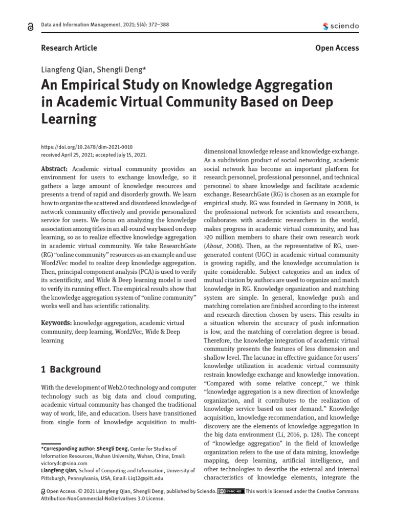 An Empirical Study On Knowledge Aggregation in Academic Virtual ...