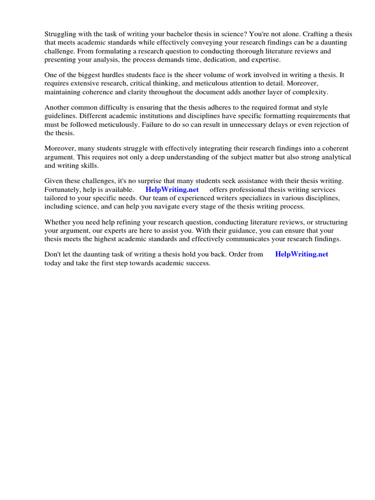 Bachelor Thesis Example Science | PDF | Computer Vision | Thesis