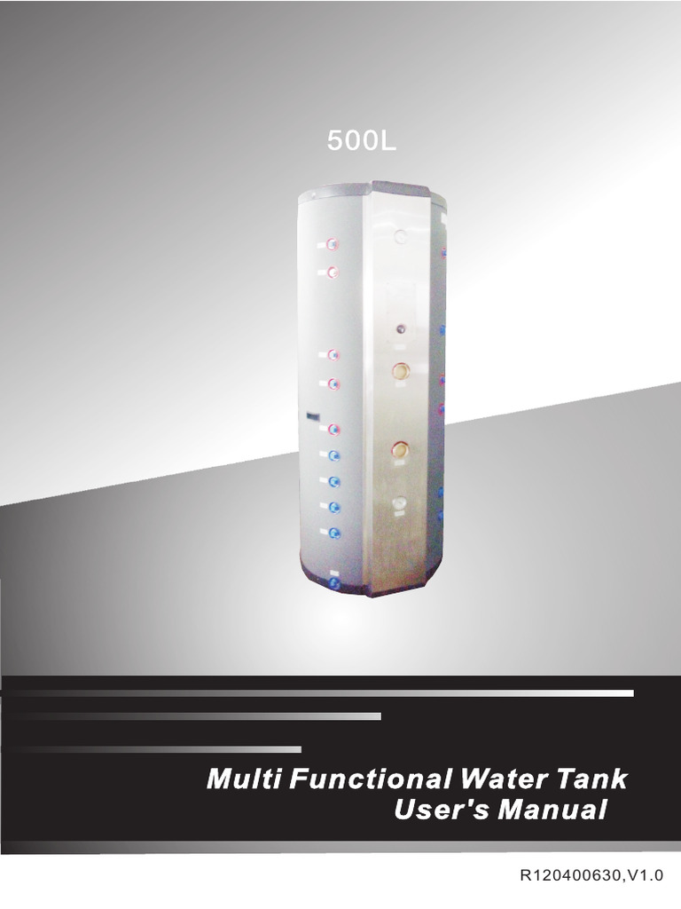 User Manual of MWT 500c 1 | PDF | Water Heating | Valve