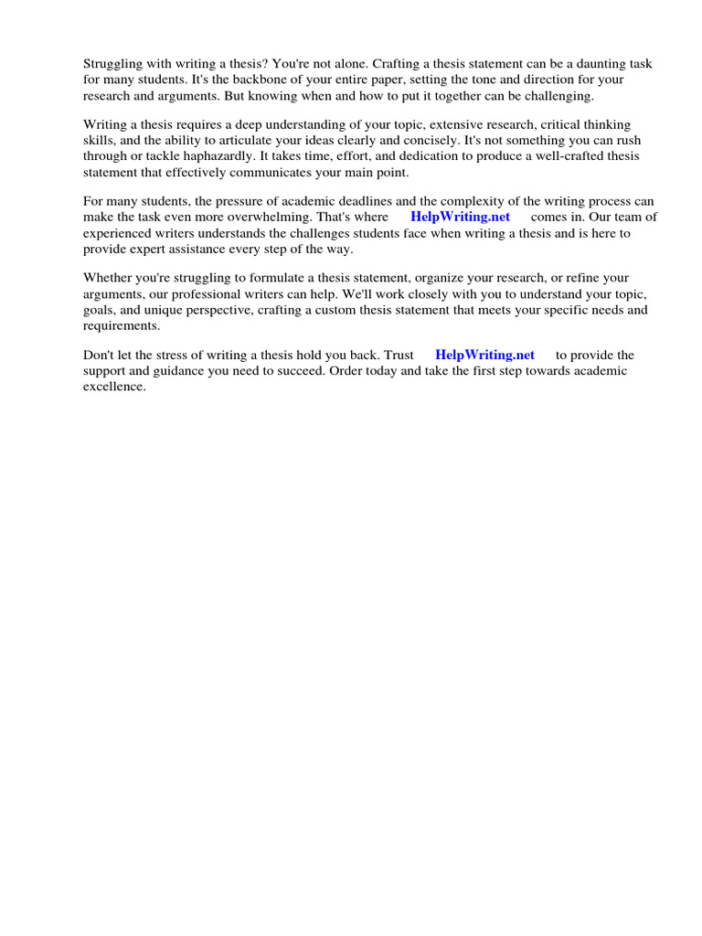 Crafting Effective Thesis Statements | PDF | Essays | Thesis