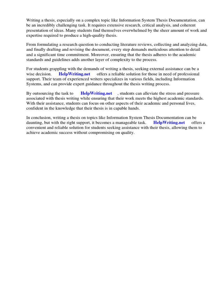 Information System Thesis Documentation PDF | PDF | Information | Information System
